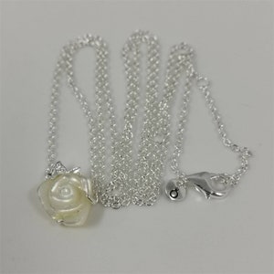 Pandora White Rose in Bloom Collier Necklace 45m - Etsy