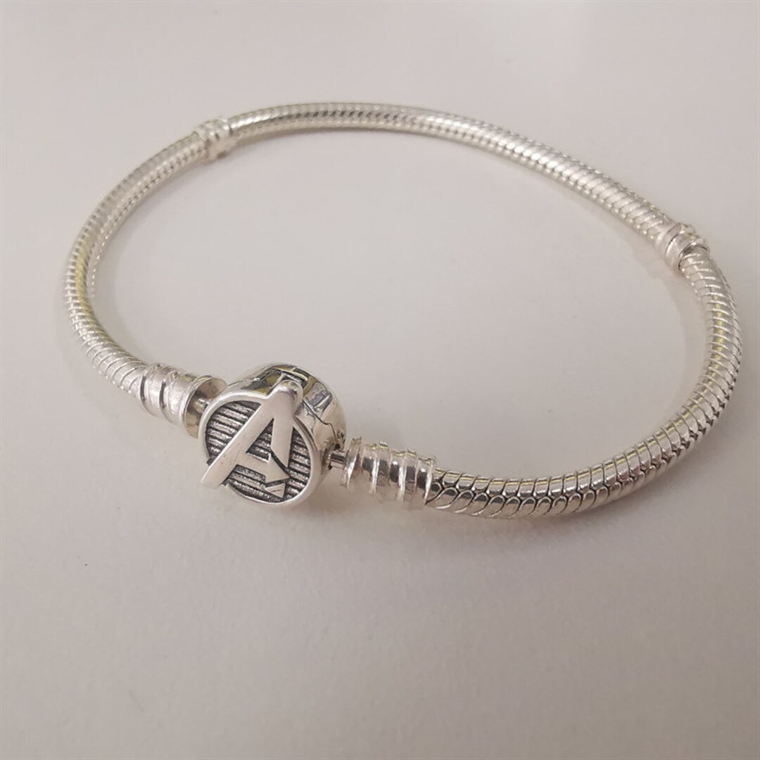 Pandora Marvel Avengers Logo Chain Buckle Snake Bone Chain Bracelet - Etsy