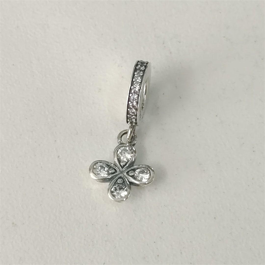 Pandora Four Petal Flower Pendant Charm Etsy