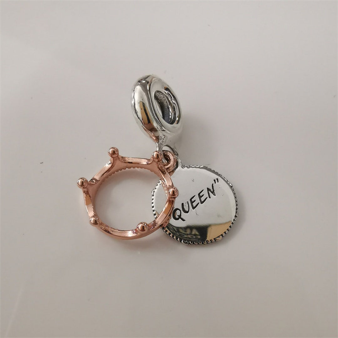 Pandora Silver Rose Gold Queen Regal Crown Pendant Charm - Etsy