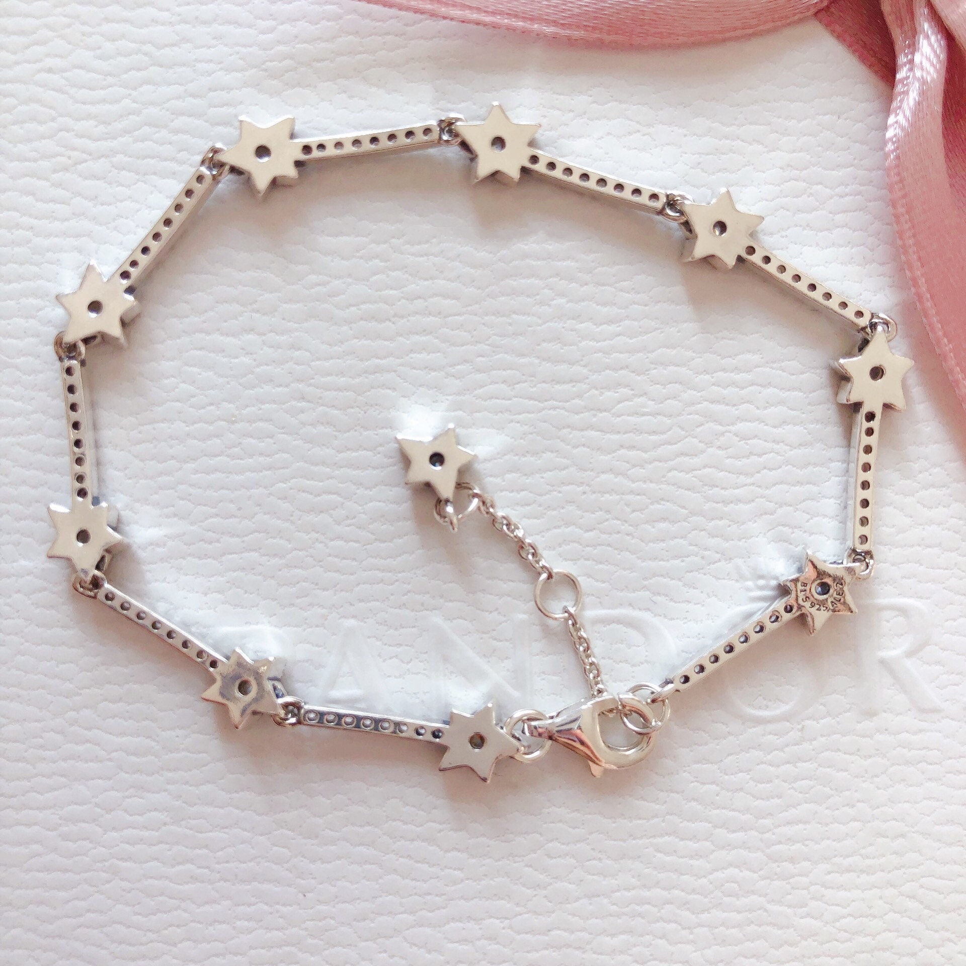 925 Silver Sparkle Celestial Stars Bracelet 16-20cm - Etsy
