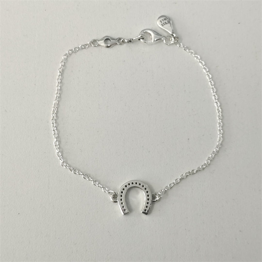 Pandora Silver Symbol of Luck Horseshoe With Cz Bracelet - Etsy