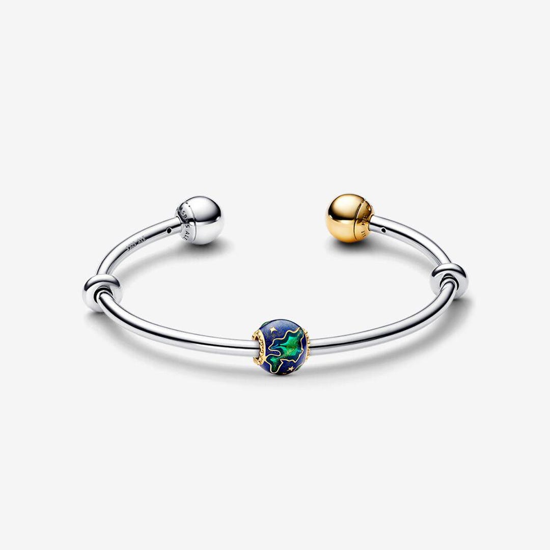 Pandora Planet Earth and Two-tone Sun & Moon Bracelet - Etsy