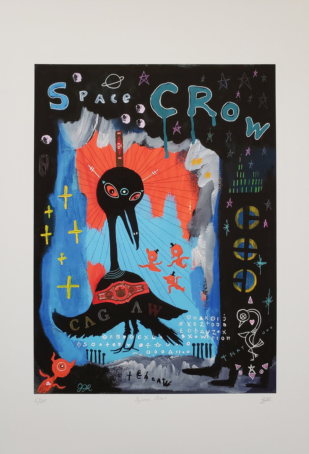 Fine Art Print: Space Crow - Etsy