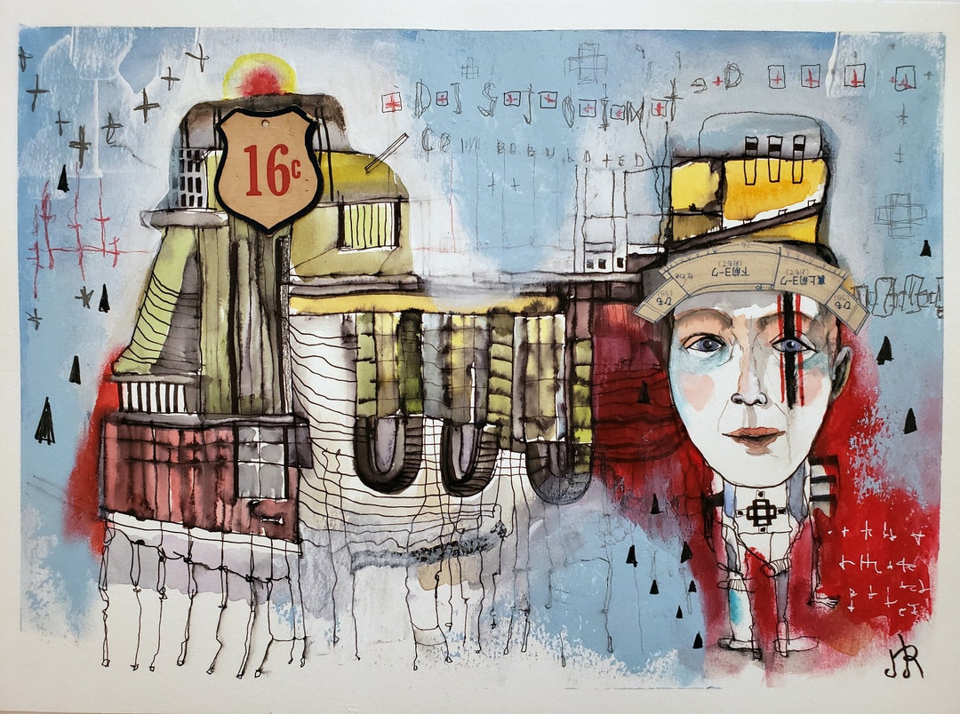 Framed Outsider-art Painting: the Combobulator - Etsy