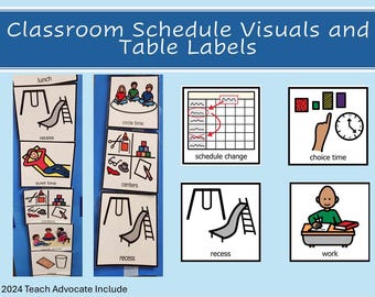 Class Schedule Visuals and Table Labels - Etsy