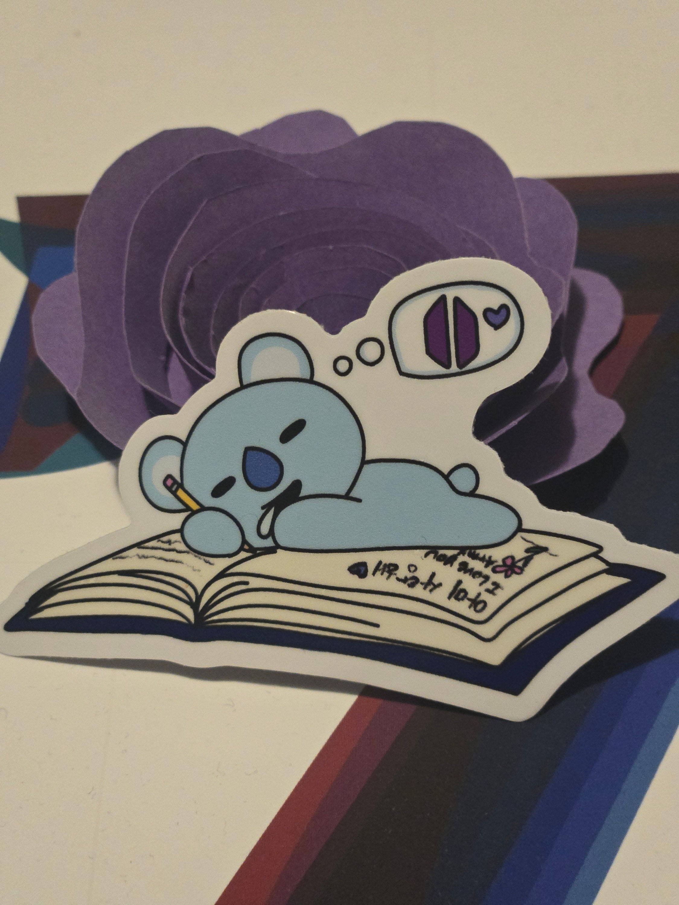 BT21 Sleeping Koya Diary Vinyl Sticker - Etsy