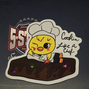 Straykids SKZOO Bbokari Brownie Chef Vinyl Sticker - Etsy