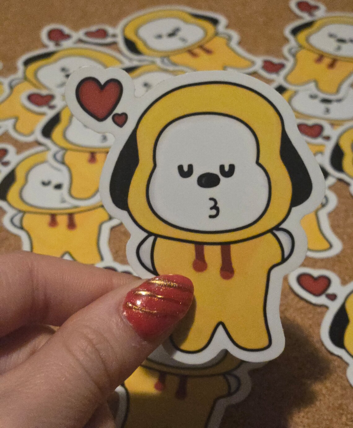 Cute BT21 Chimmy Smooch Vinyl Sticker - Etsy