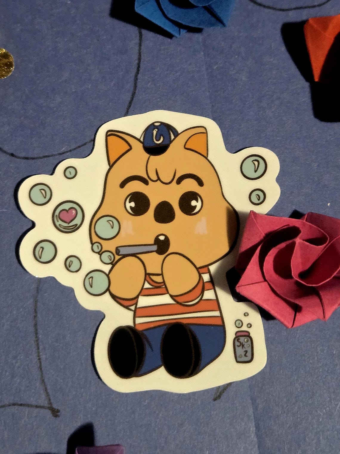 Skzoo Han Quokka Bubbles Vinyl Sticker/car Decal - Etsy