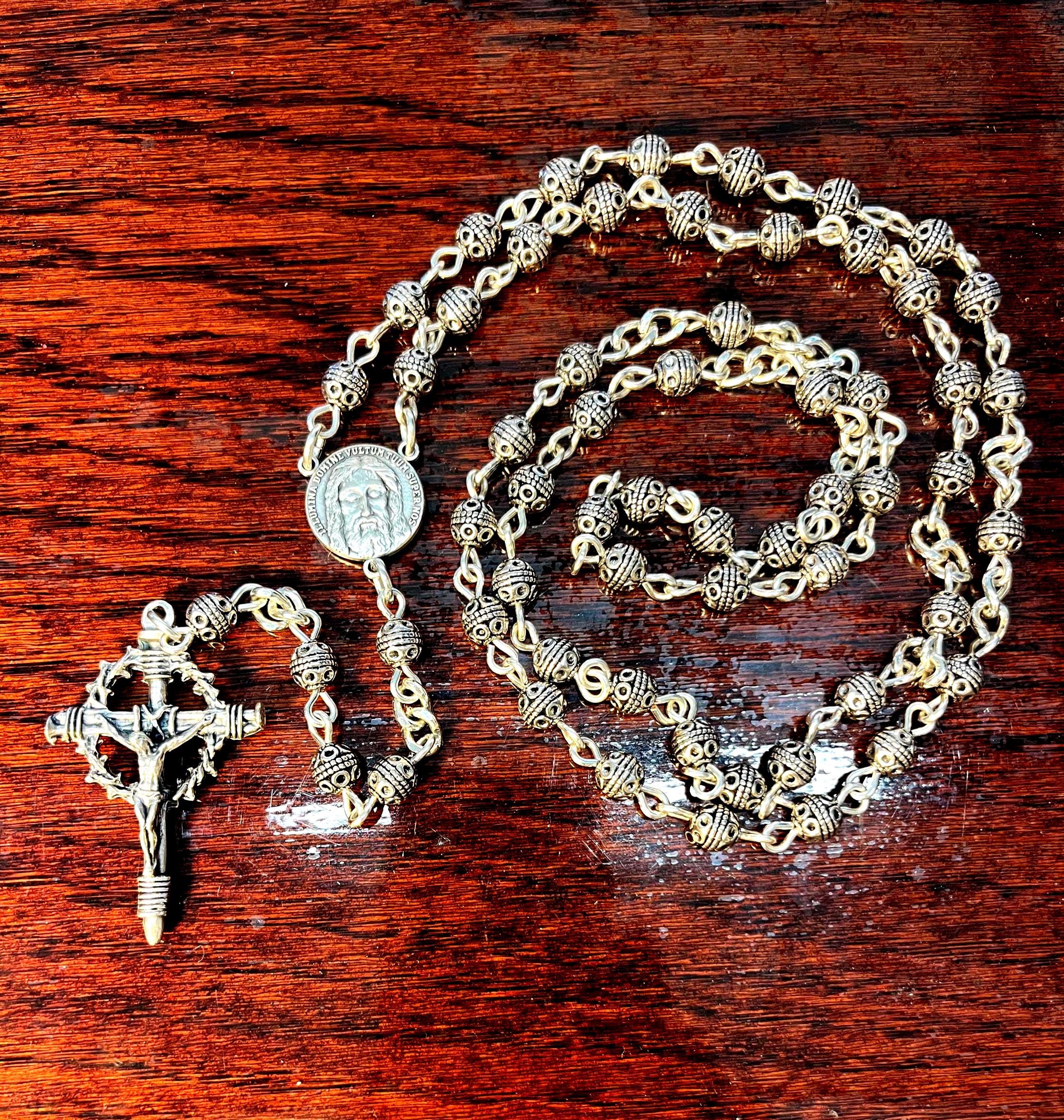 28.5 in Heavy Duty Holy Face Full Length Rosary - Etsy
