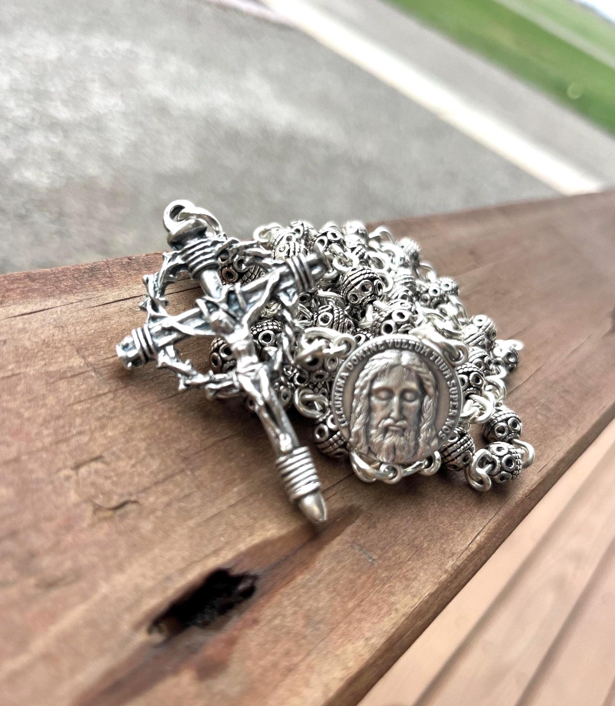 28.5 in Heavy Duty Holy Face Full Length Rosary - Etsy