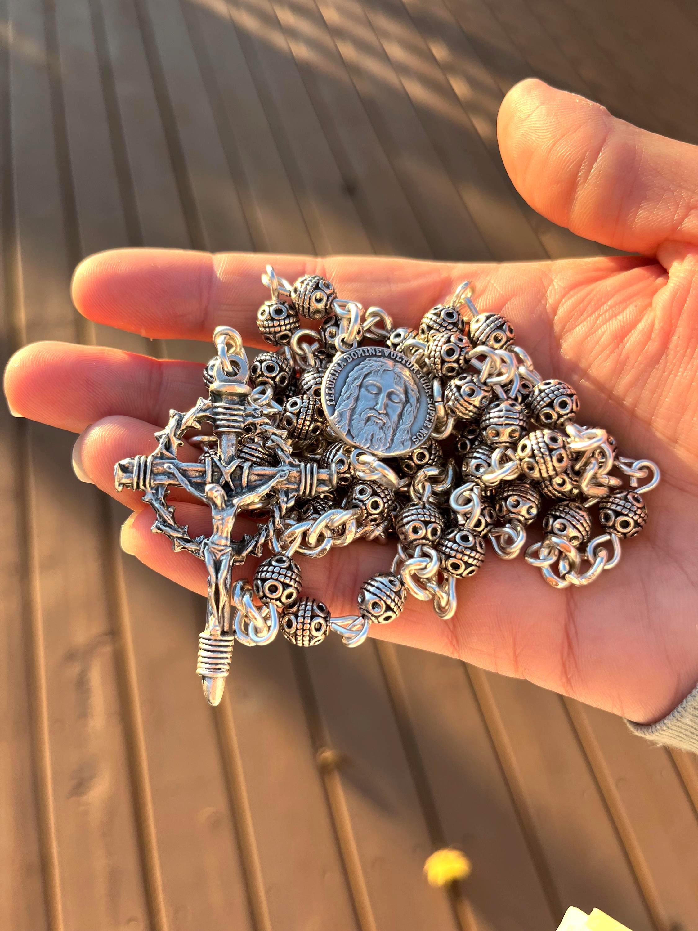 28.5 in Heavy Duty Holy Face Full Length Rosary - Etsy