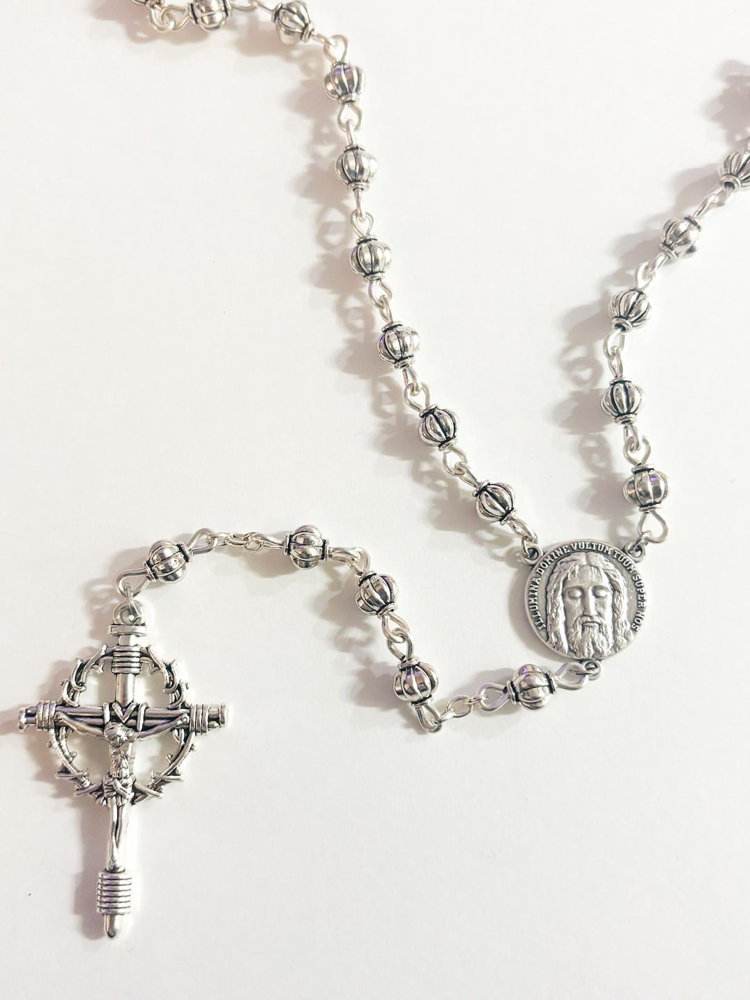 26.5 In. Heavy Duty Holy Face Full Length Rosary - Etsy