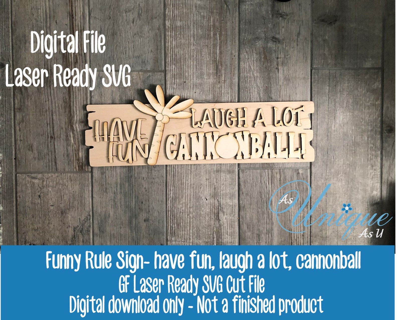 Laser SVG Cut File, Pool Rules Tiki Tower, Pool Rules, Patio Signs ...