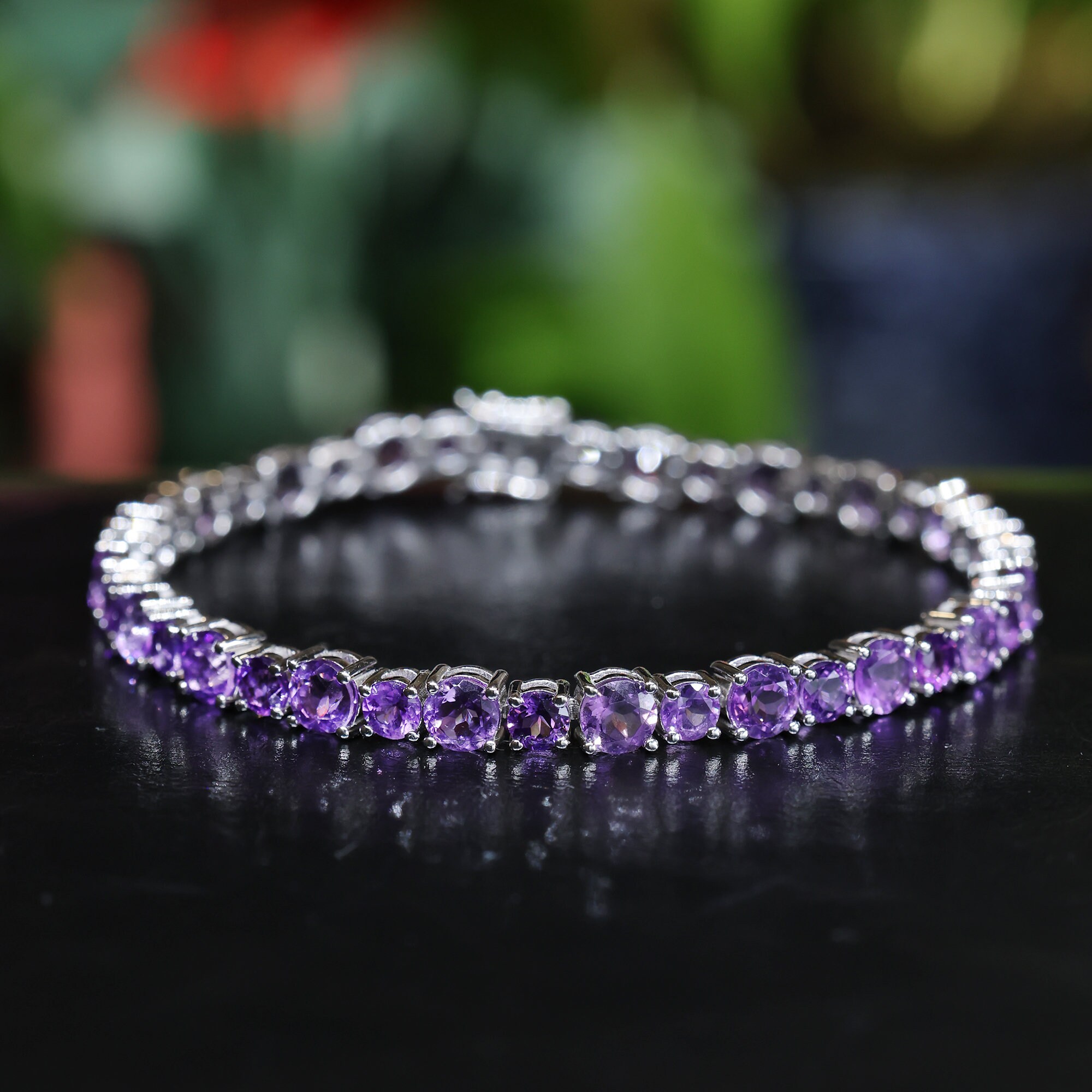 Amethyst tennis bracelet store