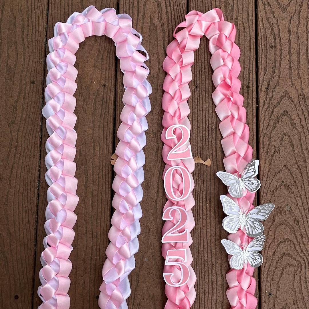 Graduation Lei Lei Senior Night Gift Lei Braided Ribbon Lei Graduation ...