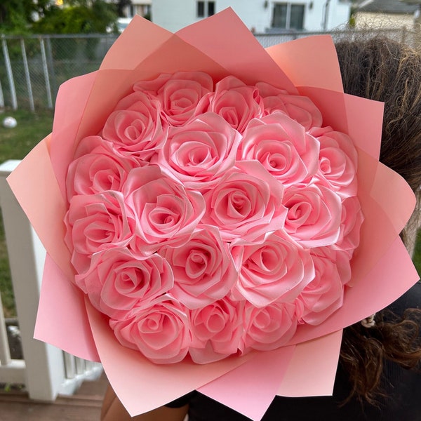 Ribbon Rose Bouquet - Etsy