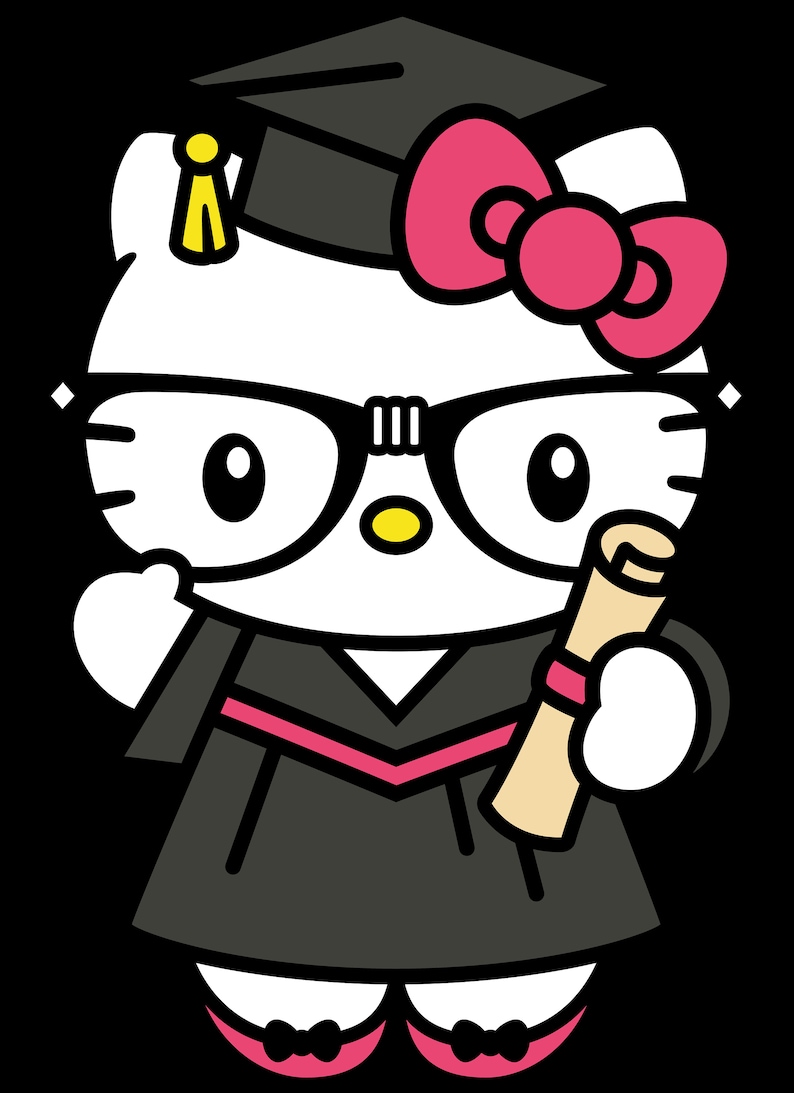 Hello Kitty Graduation Topper - Etsy