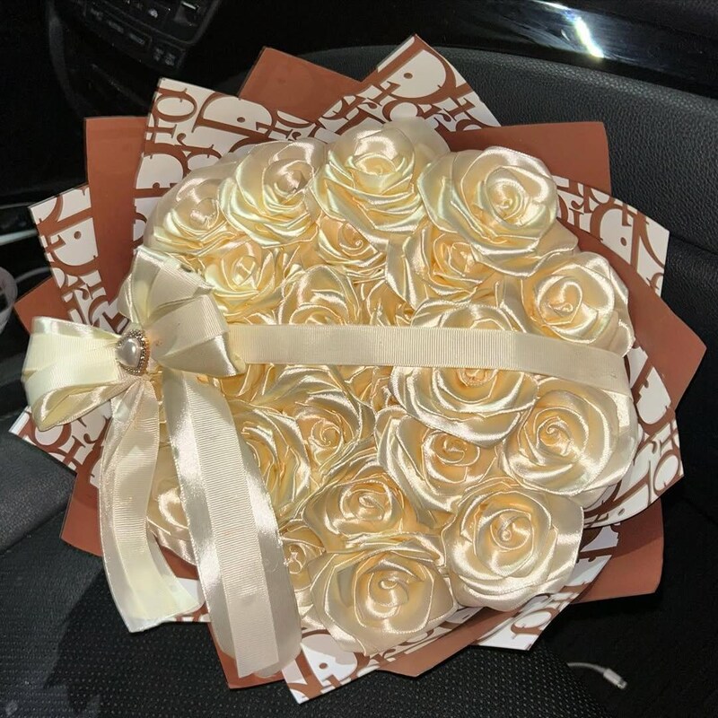 Ribbon Rose Bouquet - Etsy