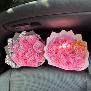 Ribbon Eternal Bouquet, Personalized Bouquet, Personalized Eternal Roses , Graduation Bouquet ...