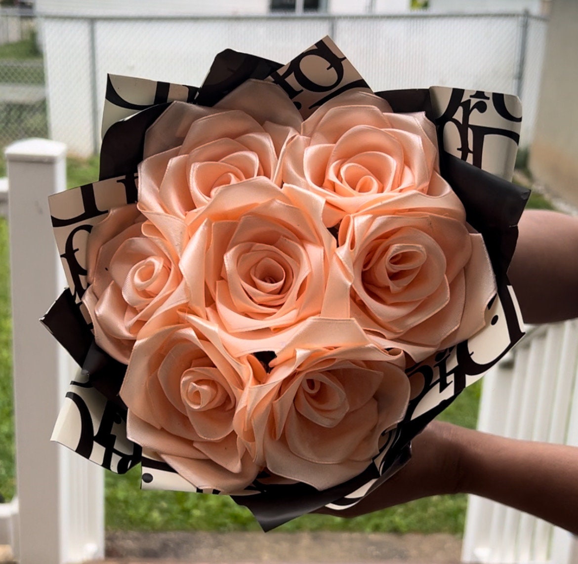 Ribbon Eternal Bouquet, Personalized Bouquet, Personalized Eternal Roses , Graduation Bouquet ...