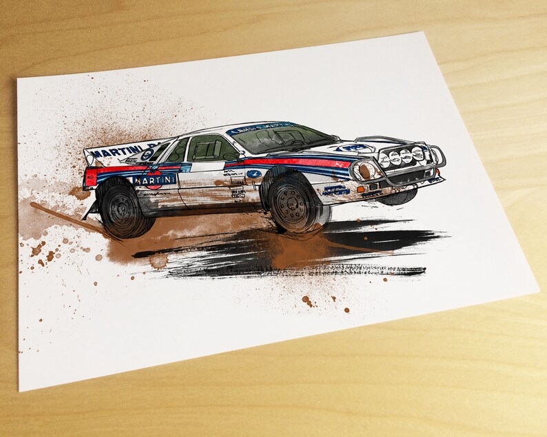 Lancia 037 Group B Rally Car Illustration - Etsy