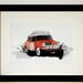 Mini Cooper Rally Car Illustration - Etsy