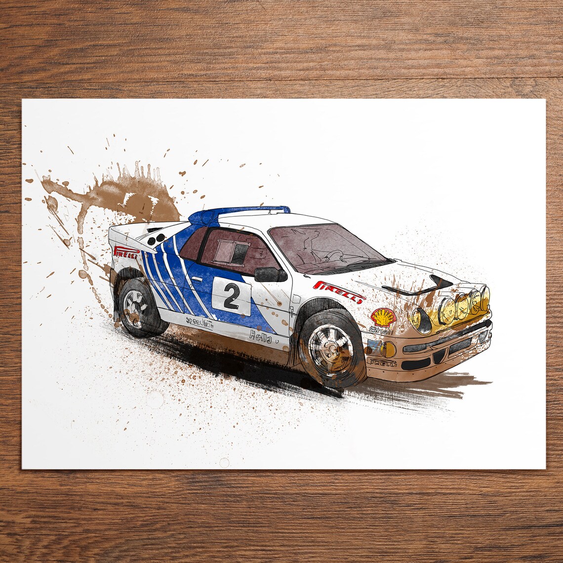 Ford Rs200 Rally Car Illustration - Etsy