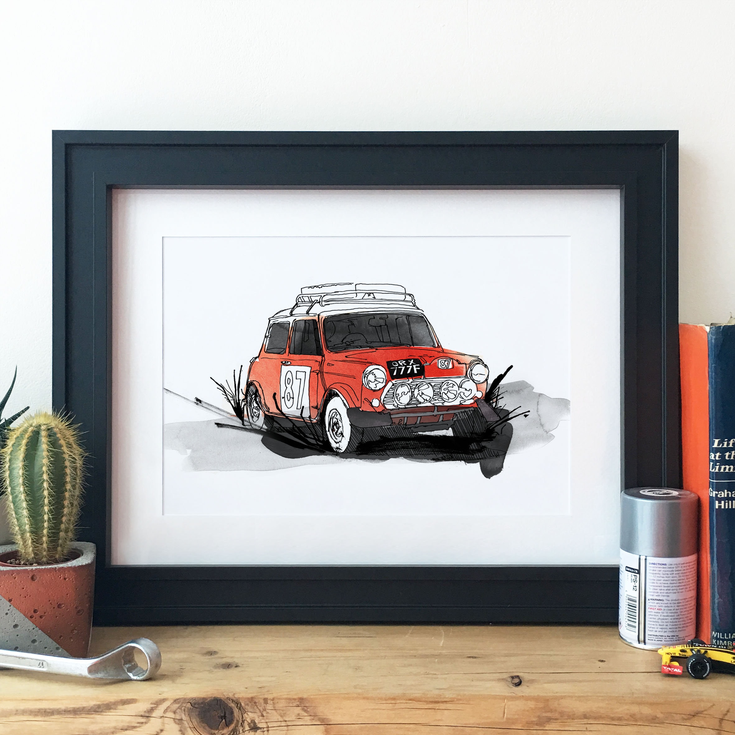 Mini Cooper Rally Car Illustration - Etsy