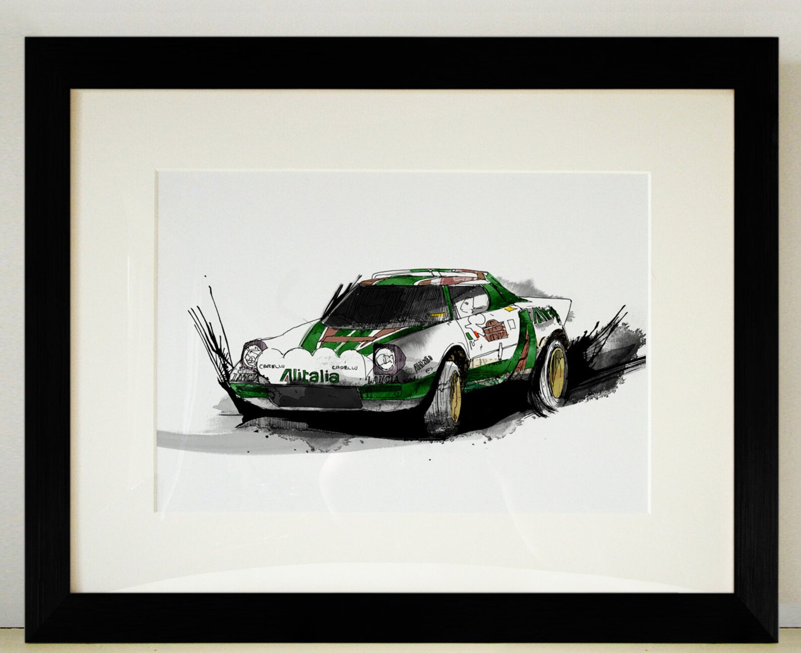 Lancia Stratos Rally Car Illustration - Etsy