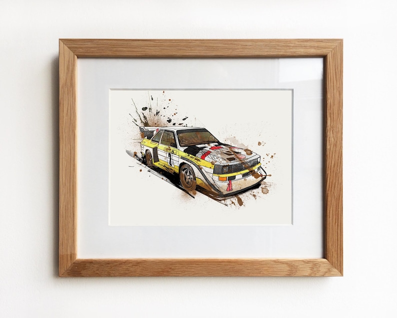Audi S1 Group B Rally Car Illustration - Etsy