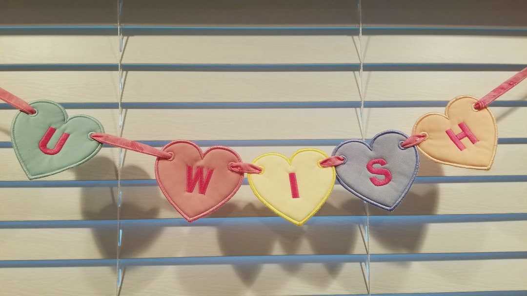 Sarcastic Valentine's Day Banner, UWISH Valentine's Day, Candy Heart ...