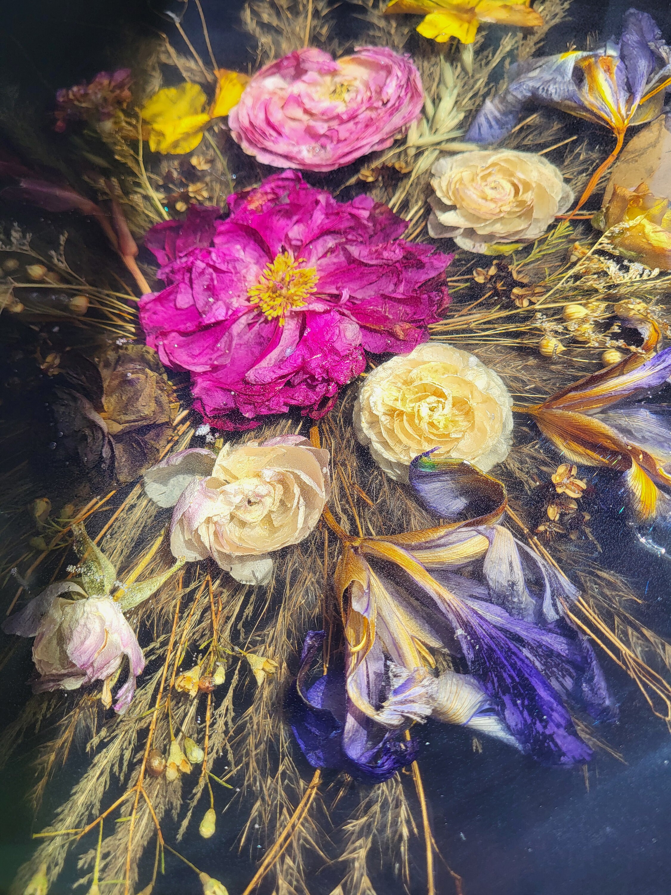 Epoxy Flower Table, Flower Coffee Table, Table With Flower, Floral ...