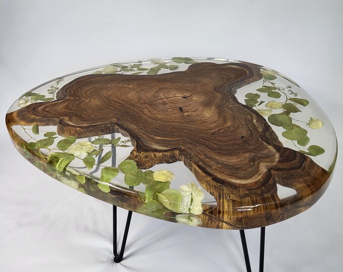 Epoxy Floral Coffee Table, Table With Flower, Resin Table, Epoxy Resin ...