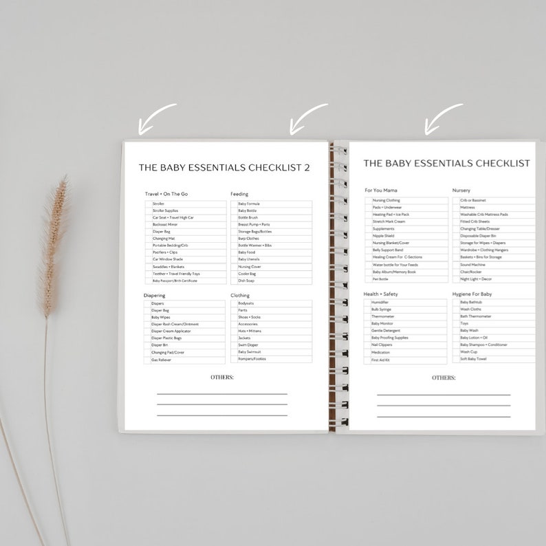 Baby Essentials Checklist Printable, Nursery Checklist, Newborn ...