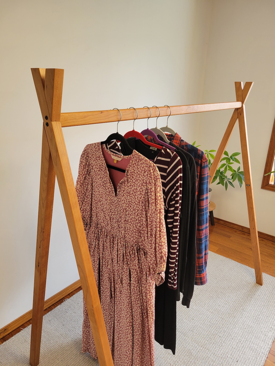 Wooden Clothing Rack, Garment Rack, Clothes Rack, Retail Clothes Rack ...