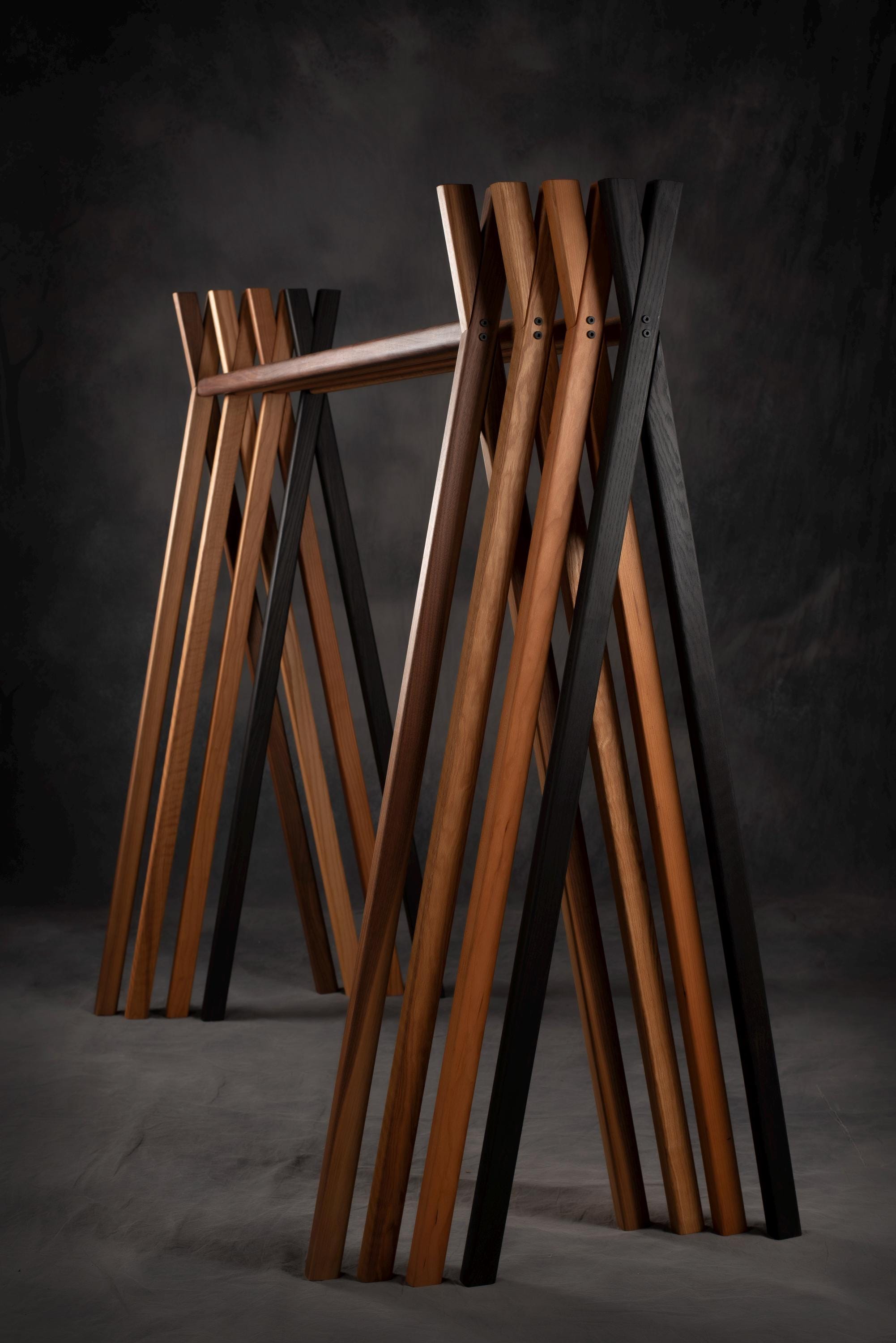 Handcrafted Wooden Clothes Rack Modern Minimalist Wardrobe Organizer - Etsy