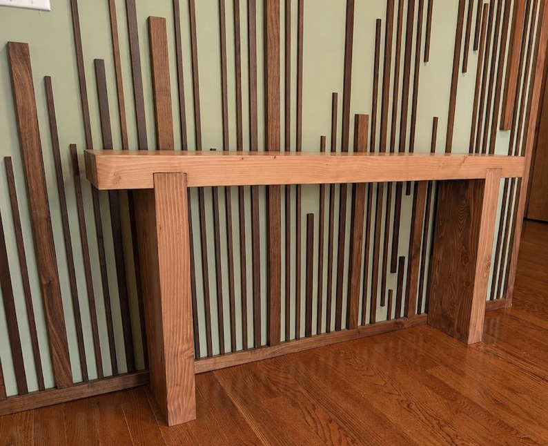 Narrow Modern Rustic Entryway Table - Solid Wood Console Table - Etsy
