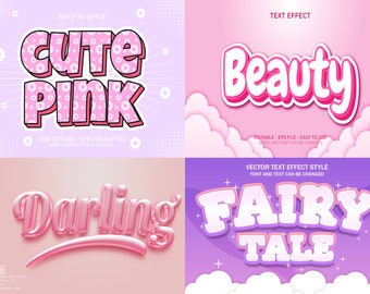 NEW 2024 PINK 2 Fun Style Text Effect - Etsy