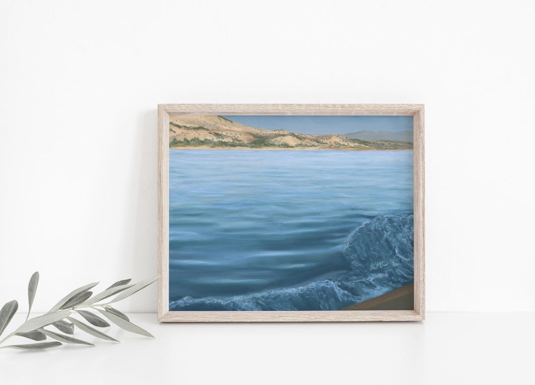 Sea of Galilee Art PRINT: Biblical Landscape, Soft Pastel Fine Art by ...