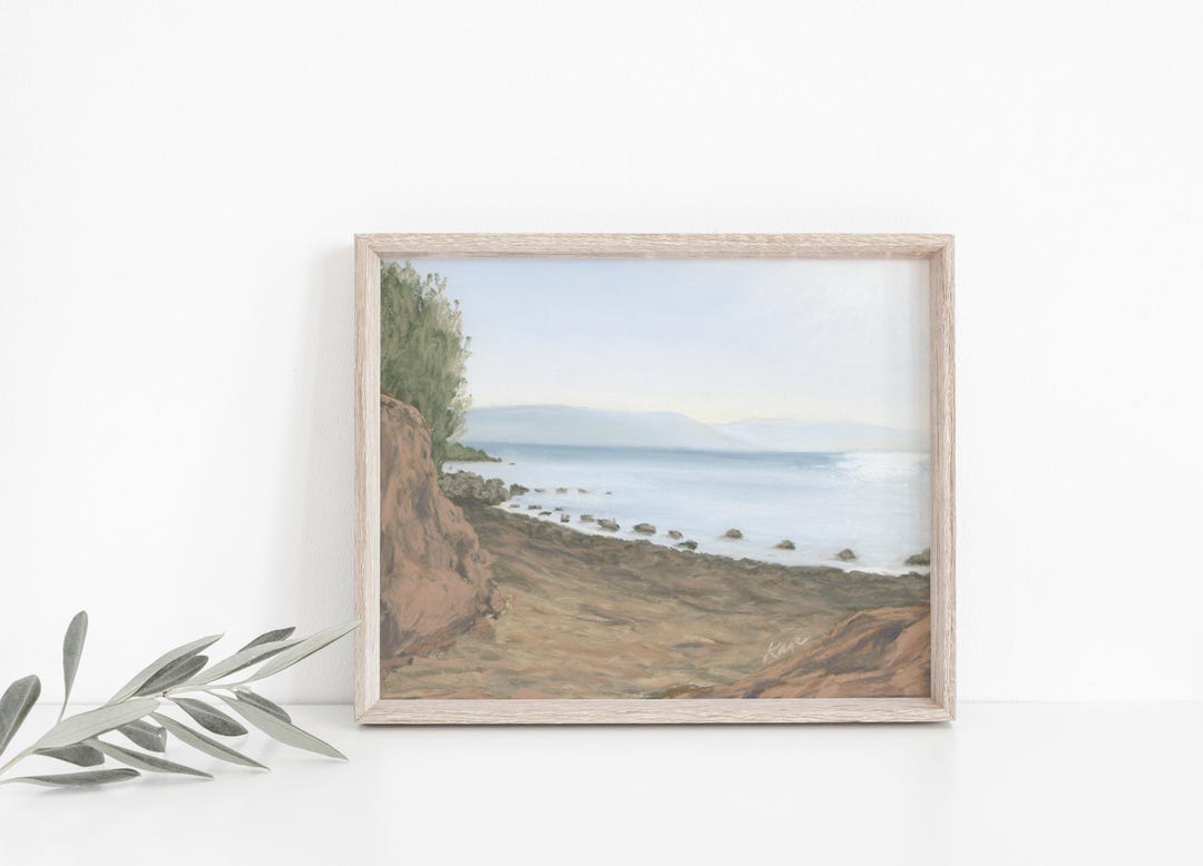 Sea of Galilee Art PRINT: Christian Wall Art, Karli Corr Pastel ...