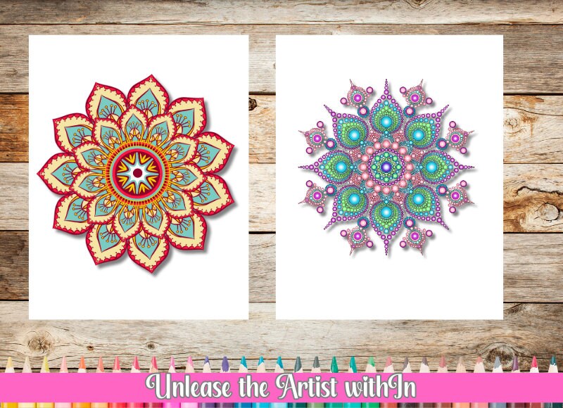 101 Mandala Coloring Pages, Relaxing Mandala Coloring Book for Adults ...