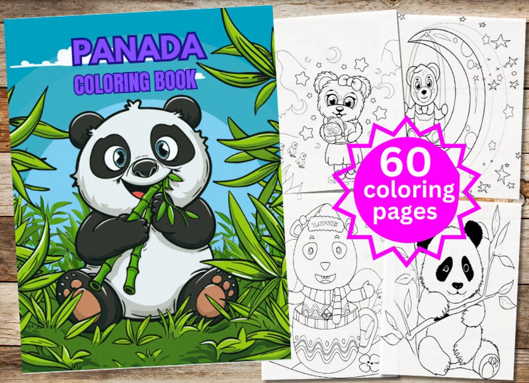 60 Cute Panda Coloring Pages, Sport Panda Coloring Book Cute Panda ...