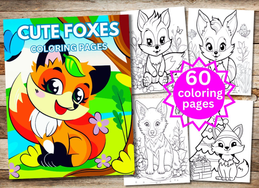 60 Cute Fox Coloring Pages, Sport Fox Coloring Book Cute Foxes ...