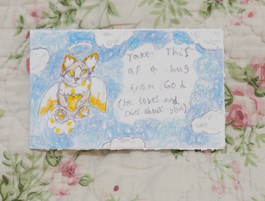 Hug From God 1 Peter 5:7 Double-sided Bible Verse Card - Etsy