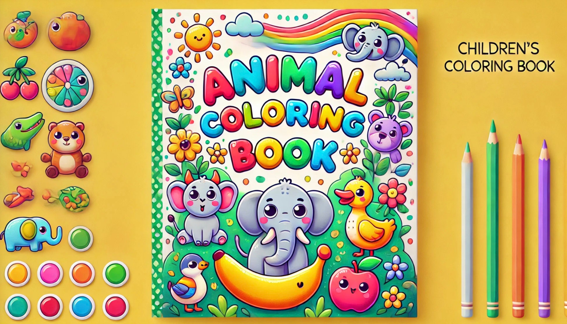 Animal Colouring Book: Land Animals Edition Digital/printable - Etsy