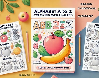 Alphabet A to Z Color & Trace Workbook, Kindergarten Workbook ...