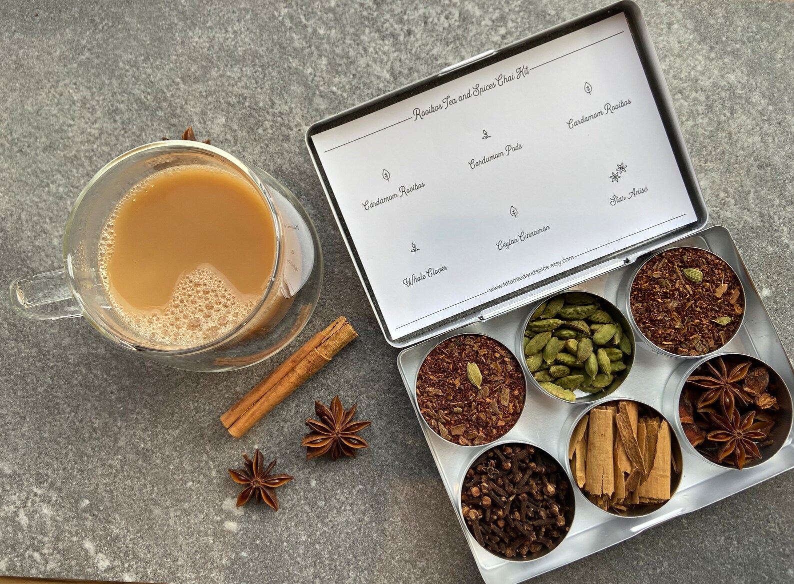 DIY Chai Kit With Rooibos Tea. Caffeine Free Chai You Can Make at Home ...