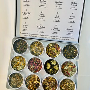 Wellness Tea Kit for Self Care and Well Being With 12 Organic Tea ...